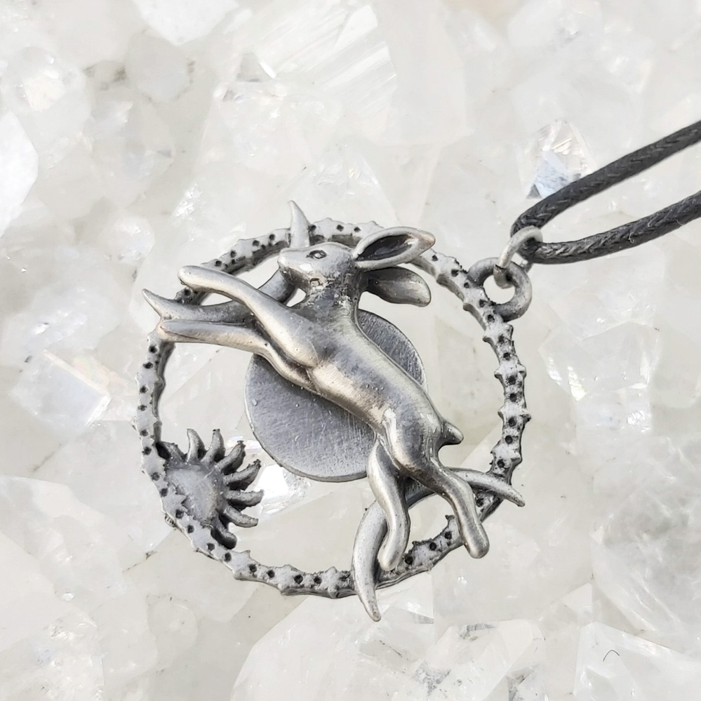 Celestial Hare Pewter Pendant