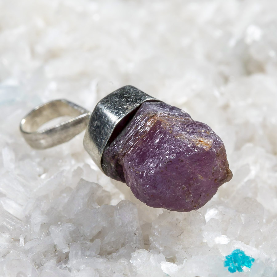 Natural Ruby Pendant in Solid 925 Silver No1