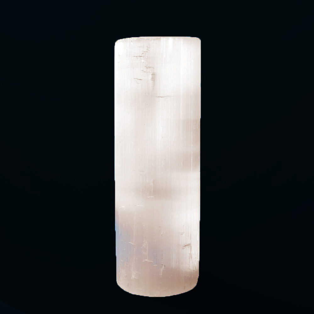 Selenite Flat top Lipstick Lamp 28-32cm Tall