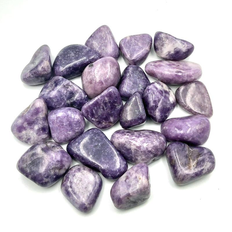 Purple Flame Lepidolite Tumble Stone Crystals
