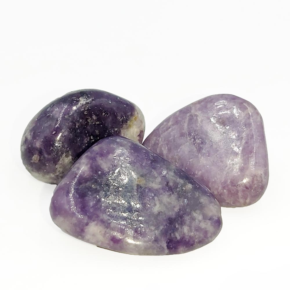 Purple Flame Lepidolite Tumble Stone Crystals