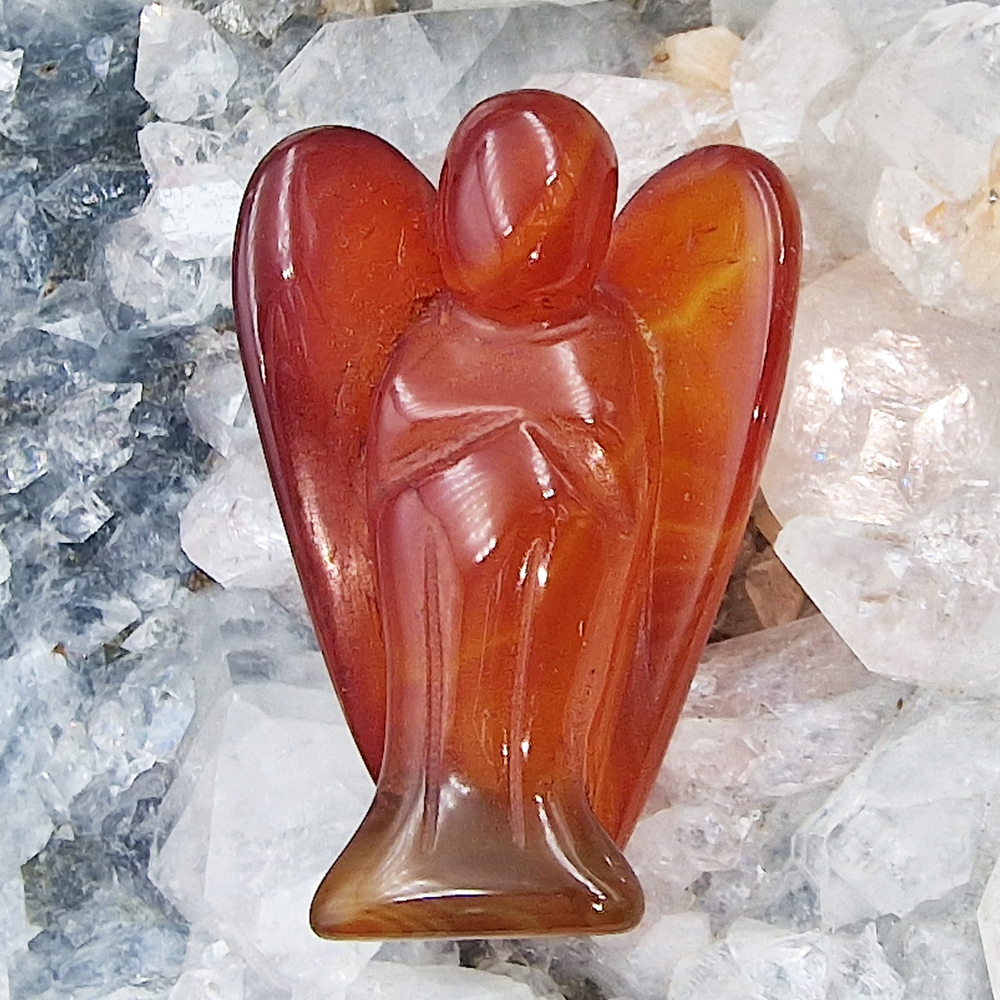 Carnelian Crystal Angel 5cm