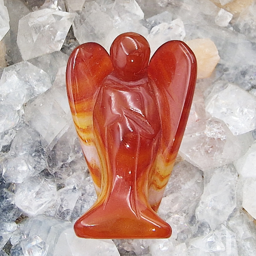 Carnelian Crystal Angel 5cm