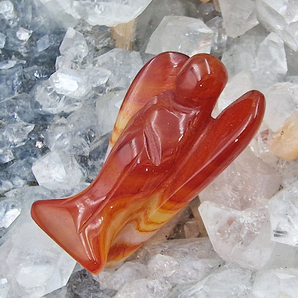 Carnelian Crystal Angel 5cm