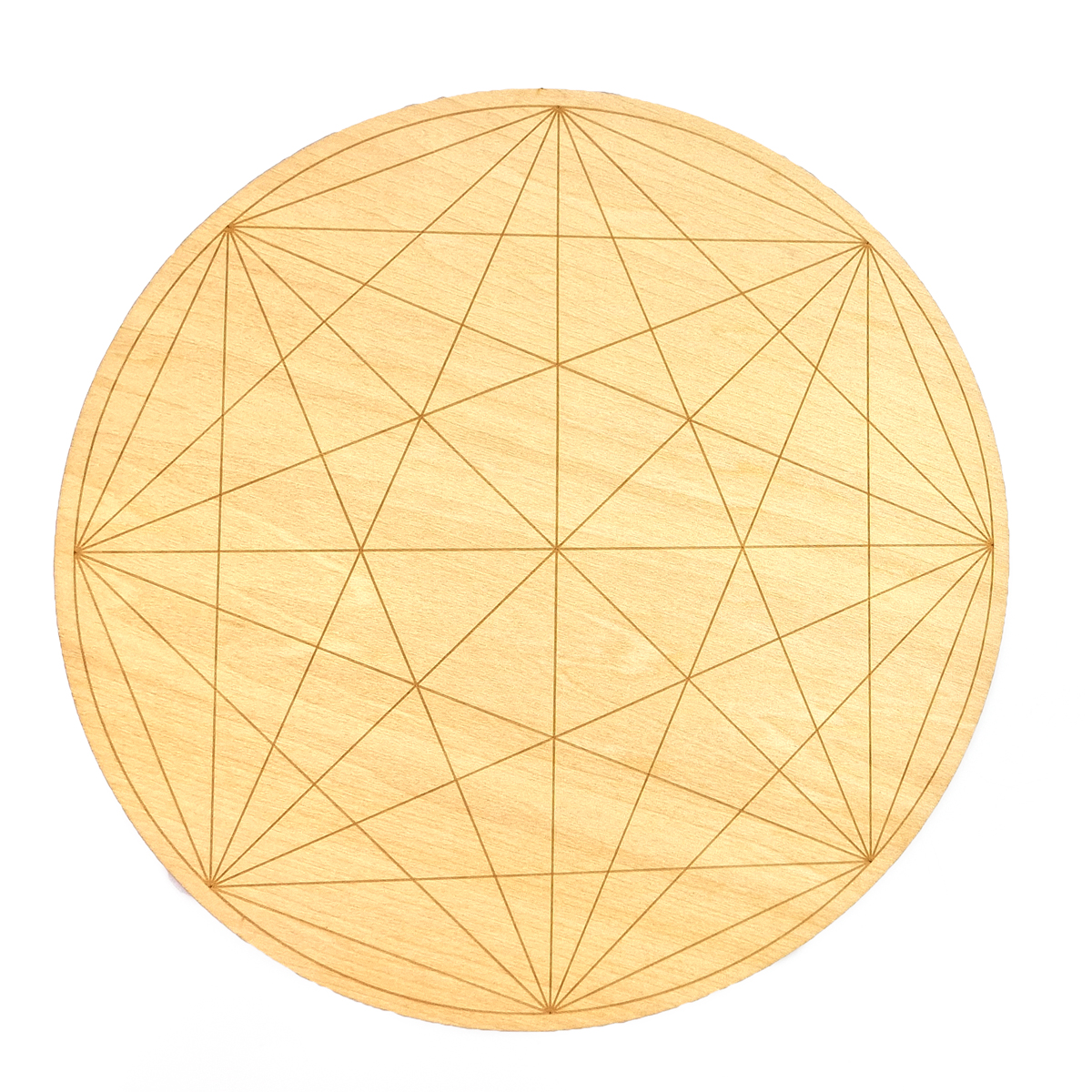 Wood Crystal Grid Plate with Protection