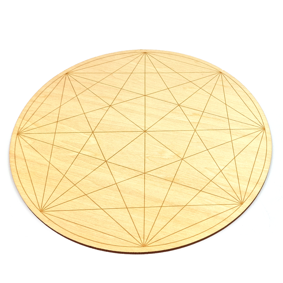 Wood Crystal Grid Plate with Protection