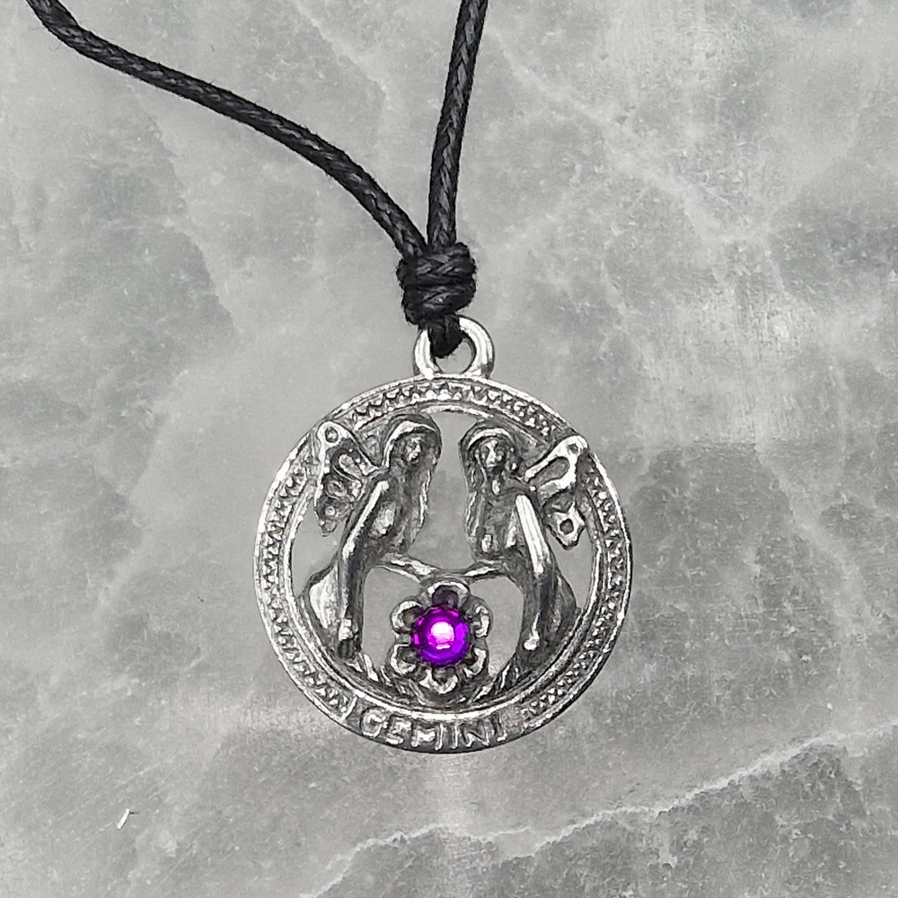 Gemini Zodiac Astrology Star Sign Pendant