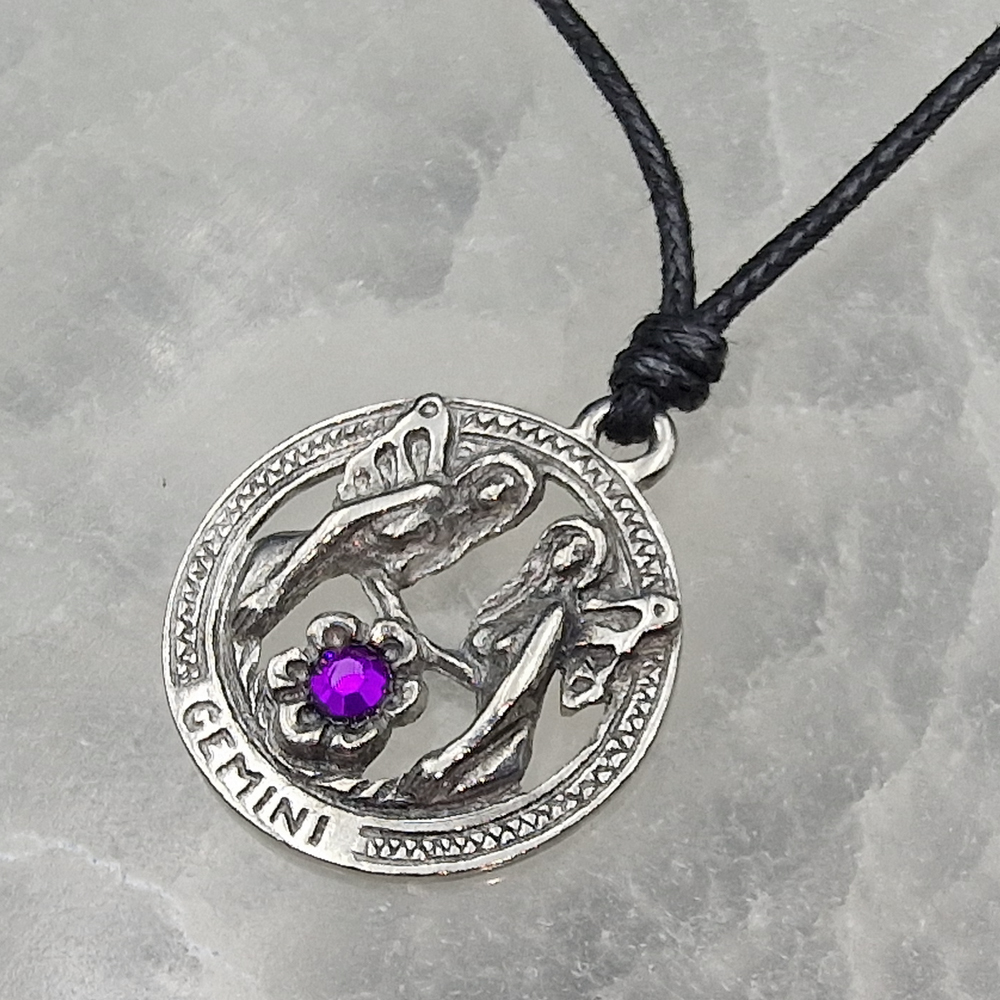 Gemini Zodiac Astrology Star Sign Pendant
