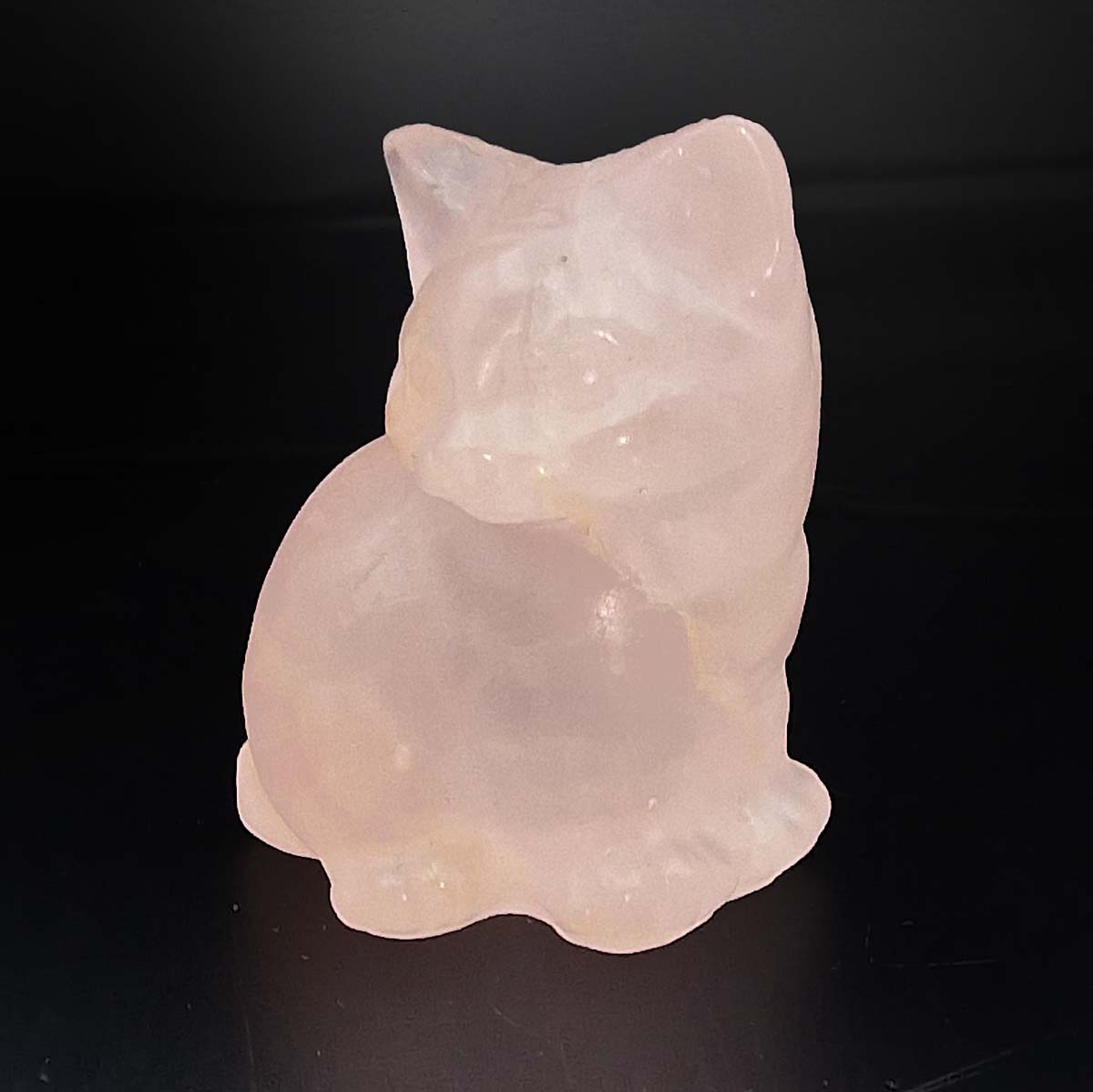 Rose Quartz Cat Figurine