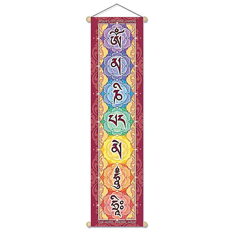 Mantra Chakras Banner 15x60cm