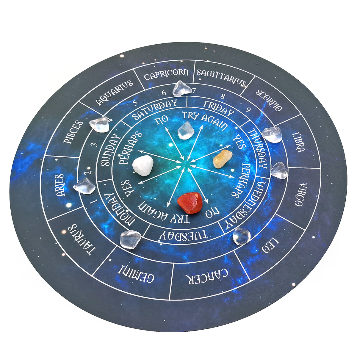 Pendulum dowsing planchette board