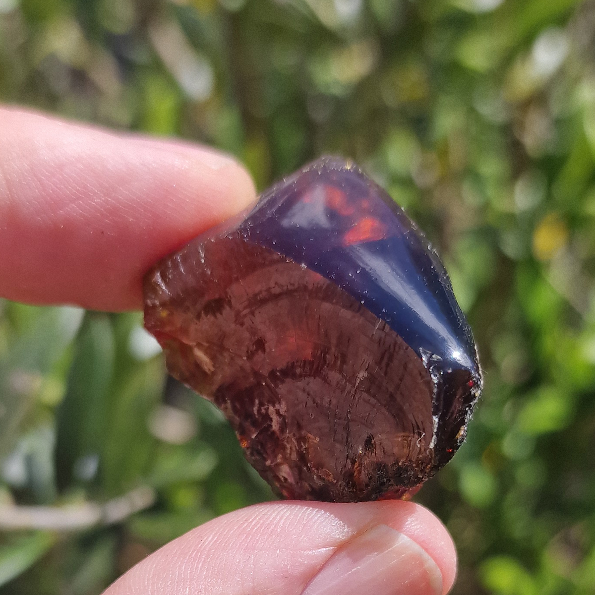 Indonesian Polished Blue Amber No.24